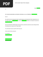 Accounts Payable Balance Confirmation Letter | PDF | Audit | Business