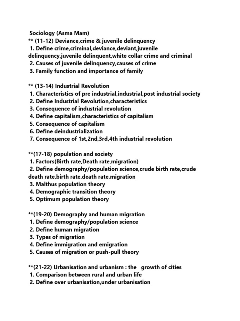 Sociology | PDF | Demography | Deviance (Sociology)