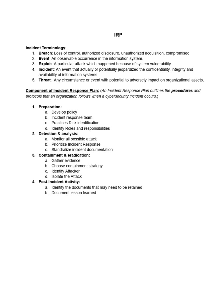 Cybersecurity Incident Management | PDF | Disaster Recovery | Incident ...
