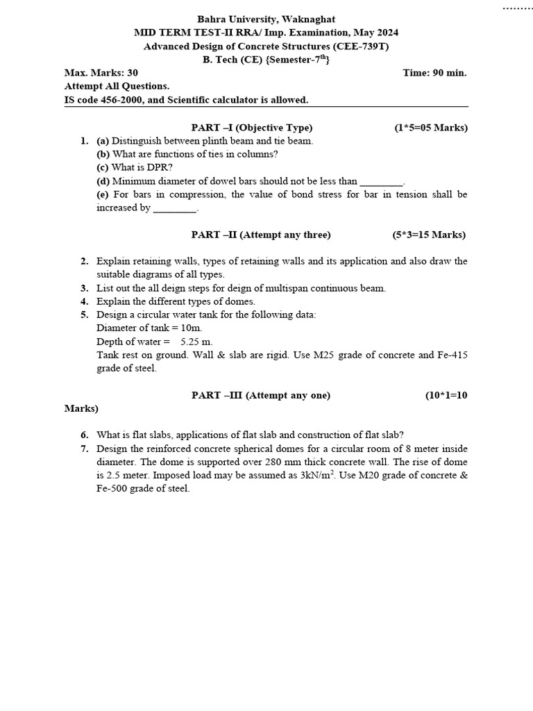 Cee-739 T2 Set 1 - Rra 2023 | PDF | Computers | Technology & Engineering