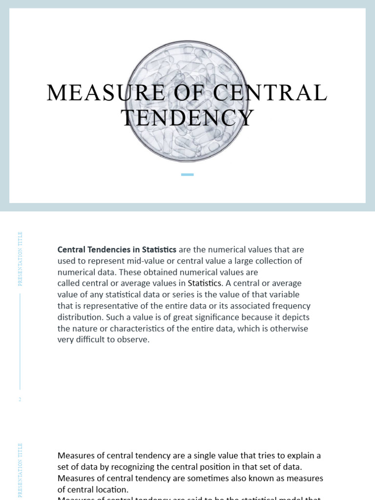 Measure of Central Tendency | PDF | Mean | Statistics