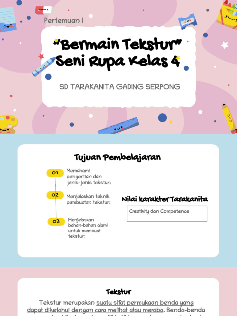 Seni Rupa Kelas 4 - Bermain Dengan Tekstur | PDF