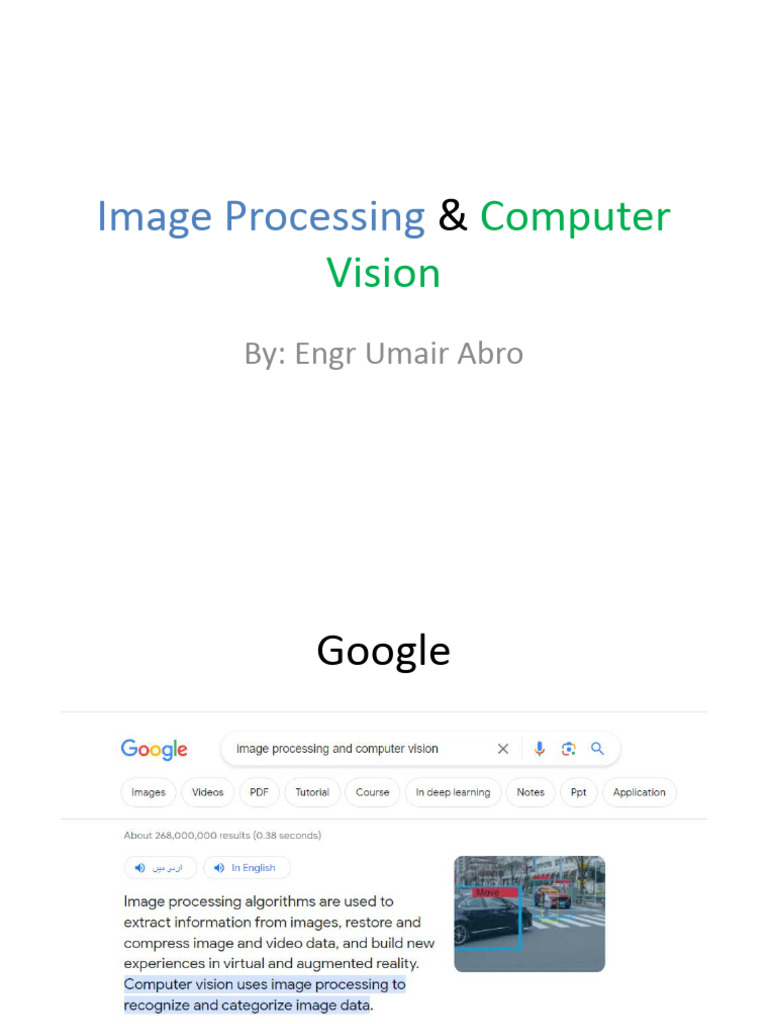 Image Processing & Computer Vision | PDF | Computer Vision | Image Segmentation