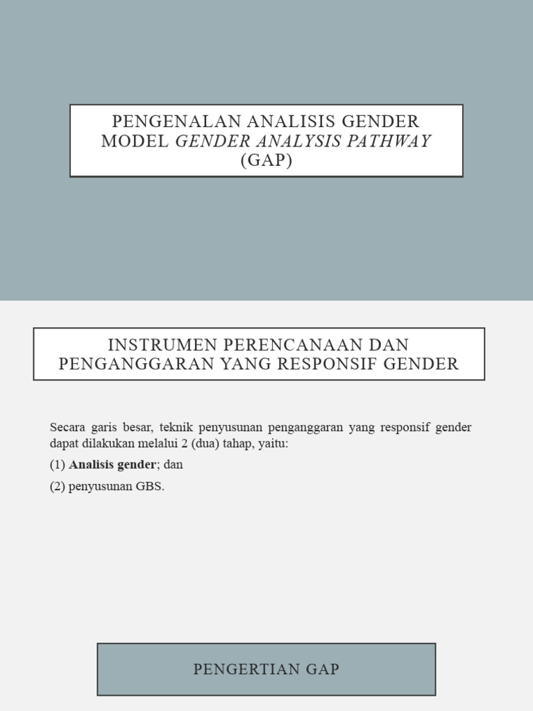 Memahami Gender Analysis Pathway | PDF