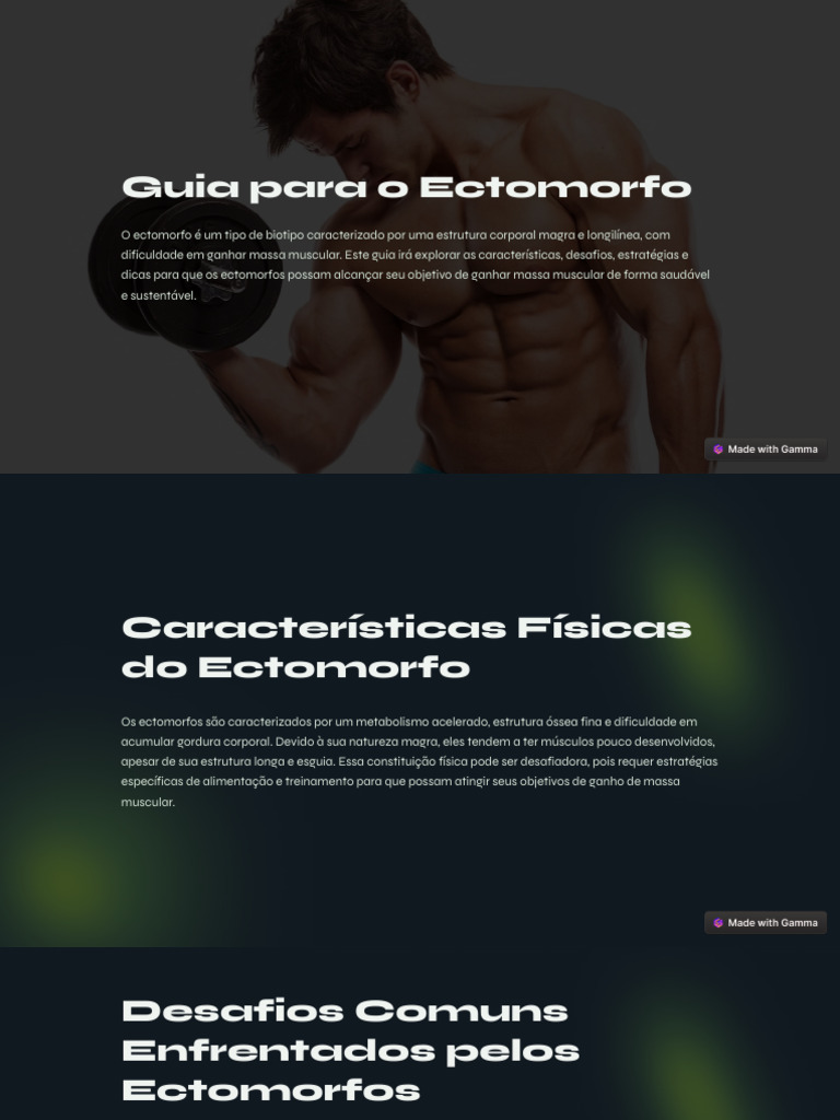 Guia para o Ectomorfo | PDF | Músculo | Proteínas