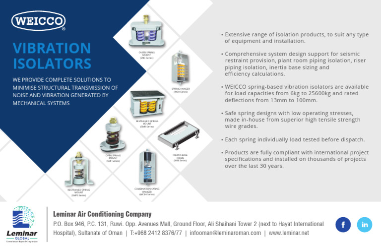 WEICCO Vibration Isolators | PDF | Applied And Interdisciplinary ...