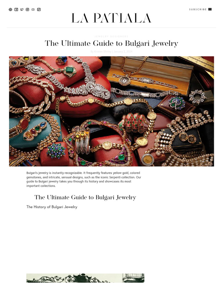 The Ultimate Guide To Bulgari Jewelry - La Patiala | PDF | Jewellery | Gemstone