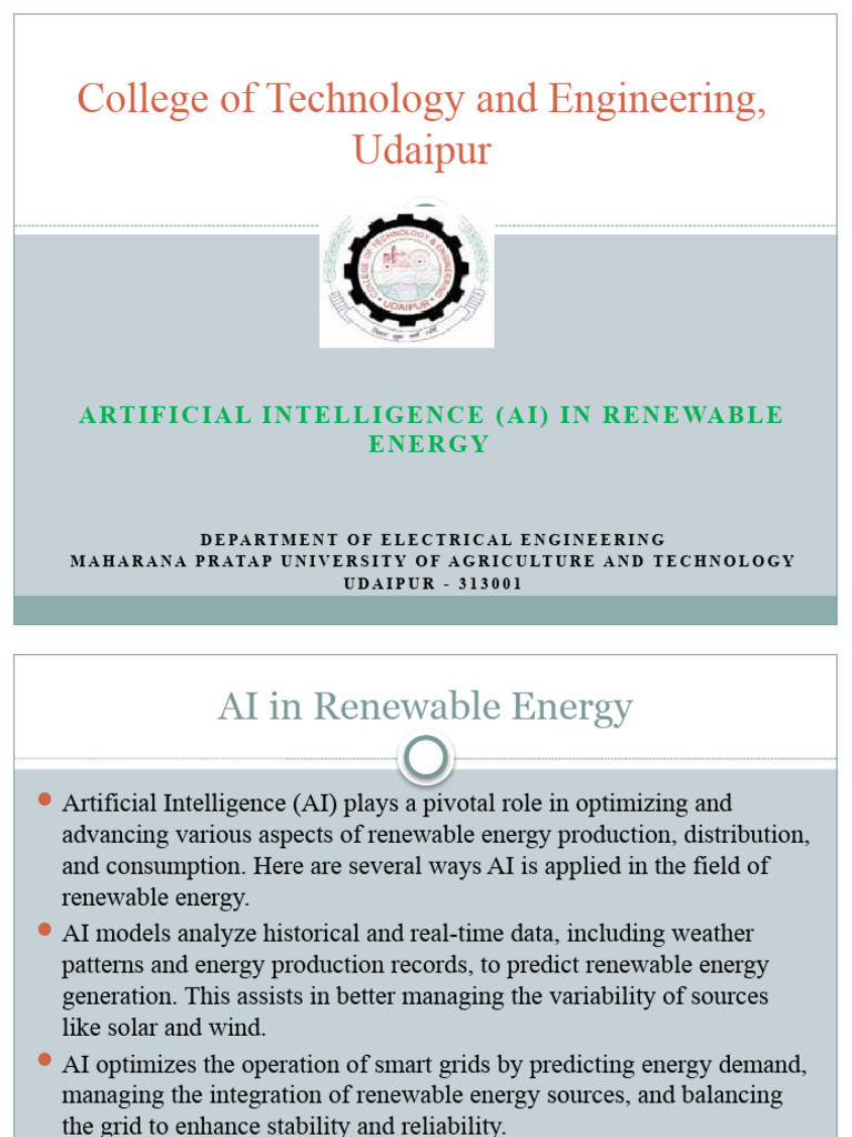 Ai in Renewable Energy | PDF | Artificial Intelligence | Intelligence ...