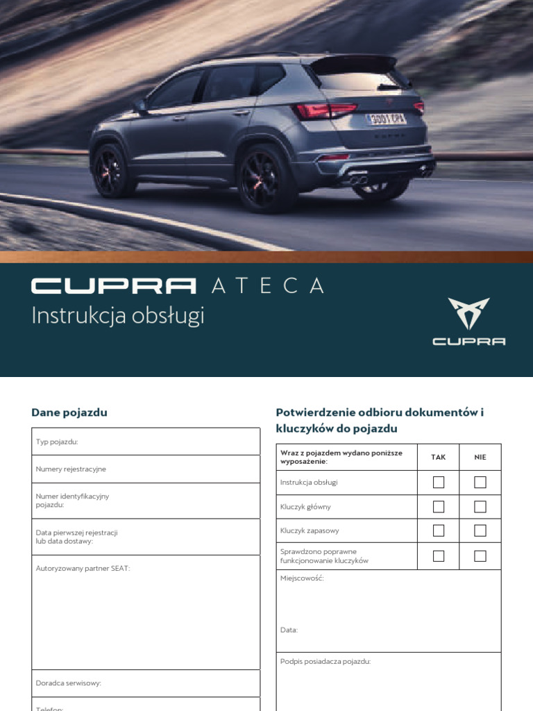 Cupra Ateca Wartungsplan Pdf