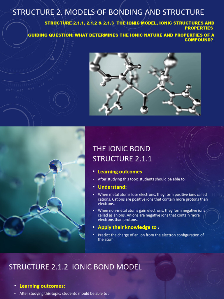 Ionic Bonding: Structure and Properties | PDF | Ion | Chemical Compounds