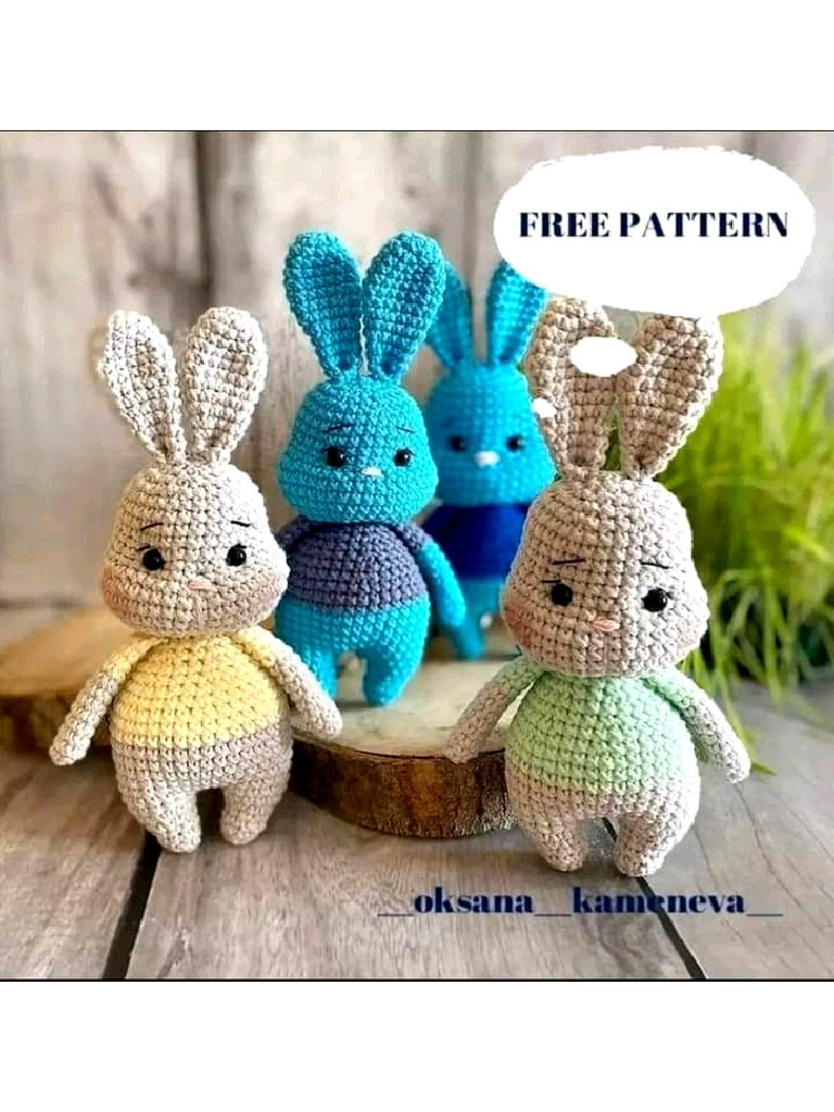 Varios Conejos A Crochet Patrón Gratuito | PDF