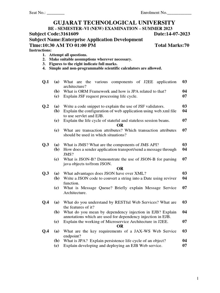 EAD - S2023 (3161609) (GTURanker - Com) | PDF | Java Enterprise Platform | Software Development