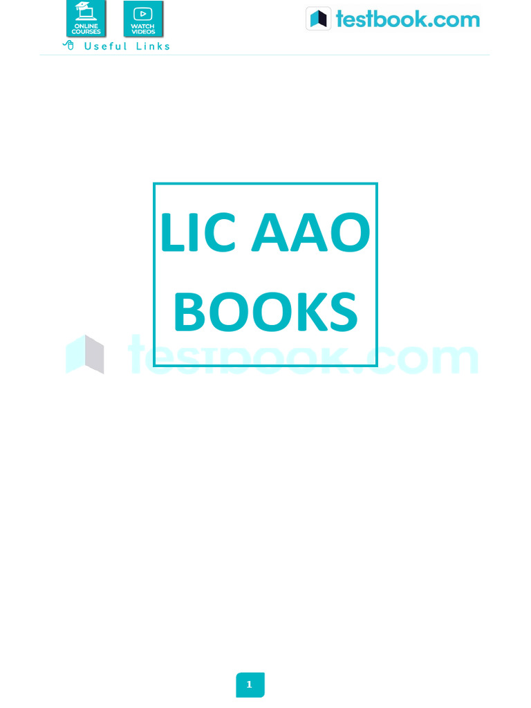 LIC AAO Exam Preparation Books List | PDF