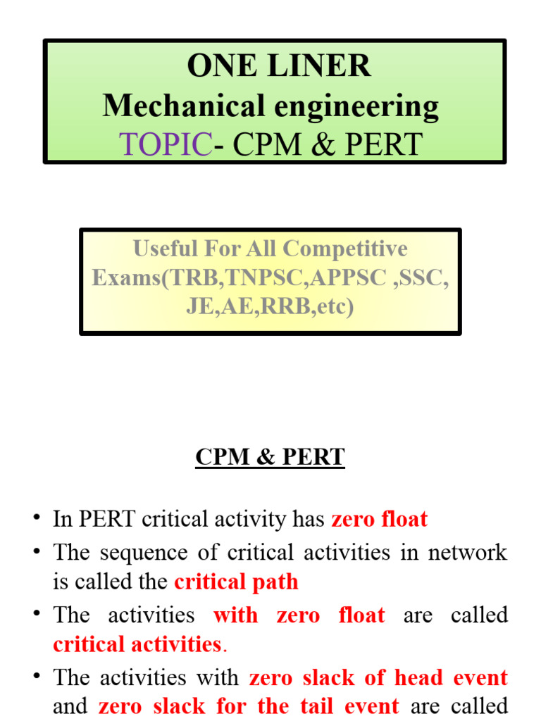 PERT | PDF | Applied Mathematics | Operations Research