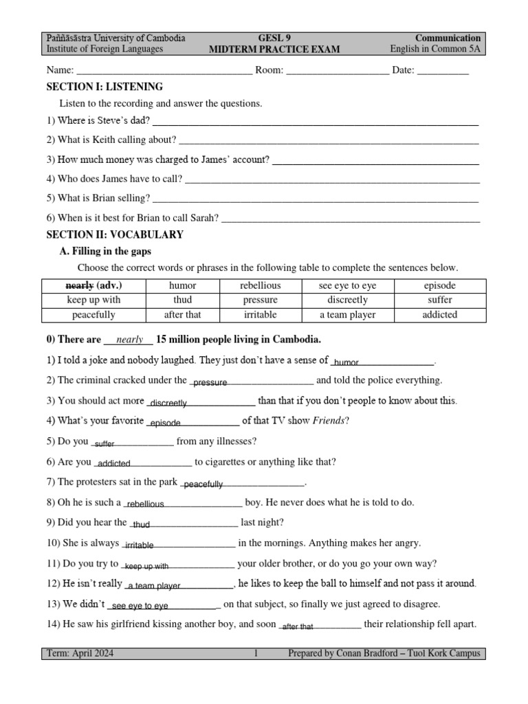 Gesl 9 Comm Midterm Practice March 2021 | PDF