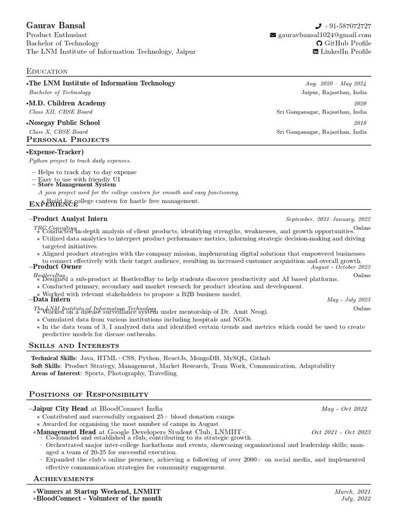 70__ATS_rating_Resume_Template | PDF | Marketing Research | Business