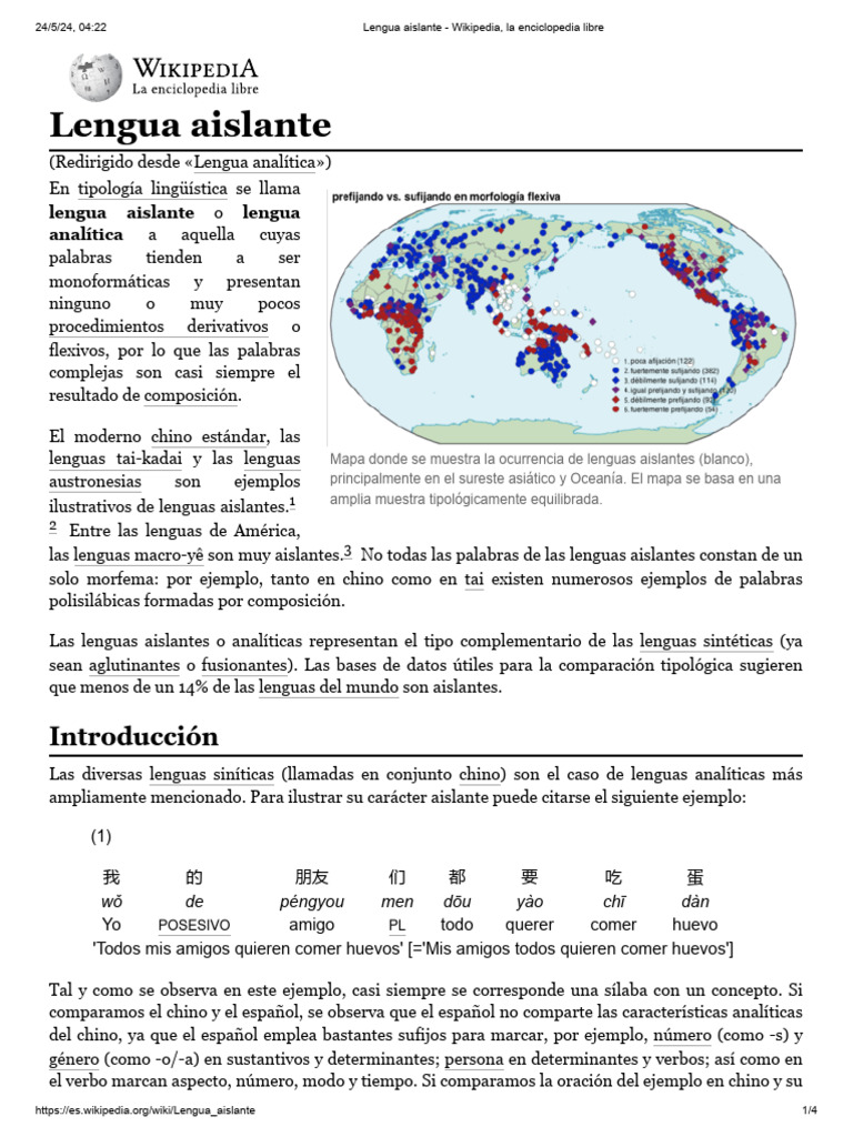 Lengua Aislante - Wikipedia, La Enciclopedia Libre | PDF | Idiomas | Estudios de idiomas extranjeros