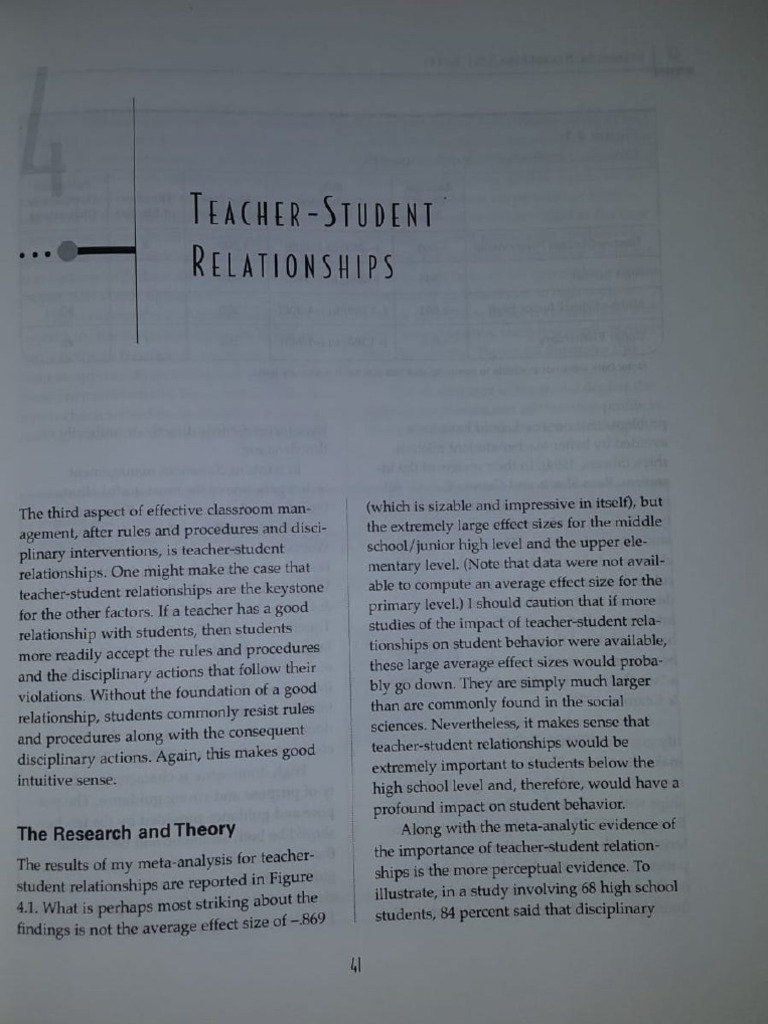 Teacher Student Relationship | PDF