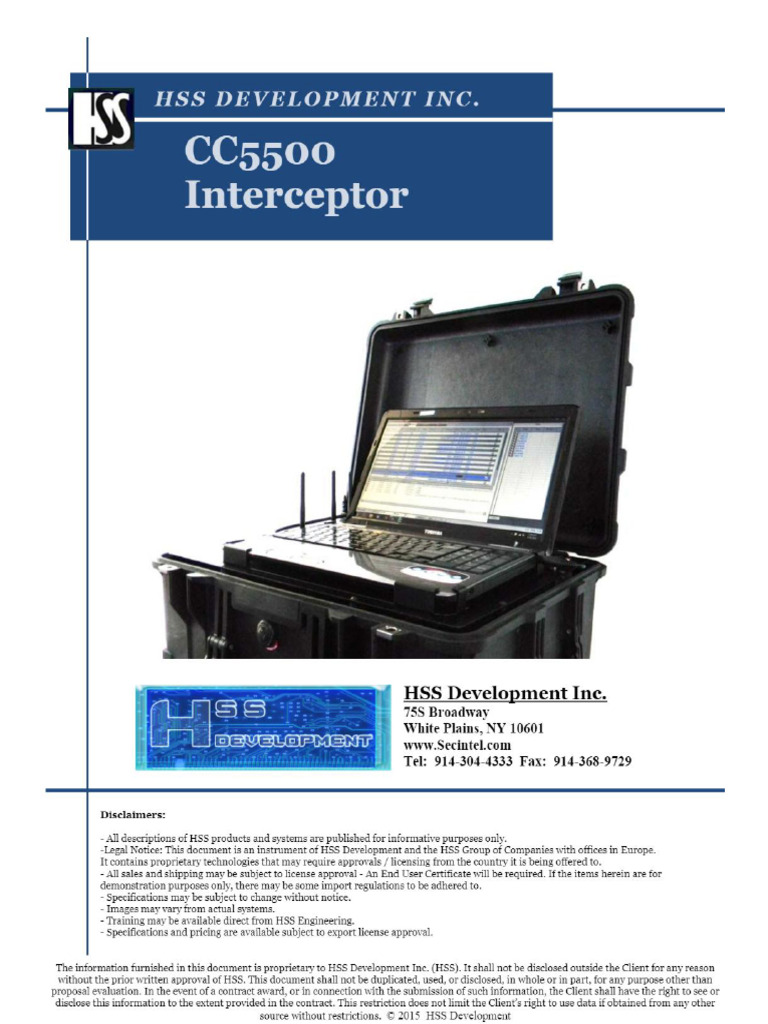 CC5500 Interceptor HSS DEVELOPMENT INC | PDF