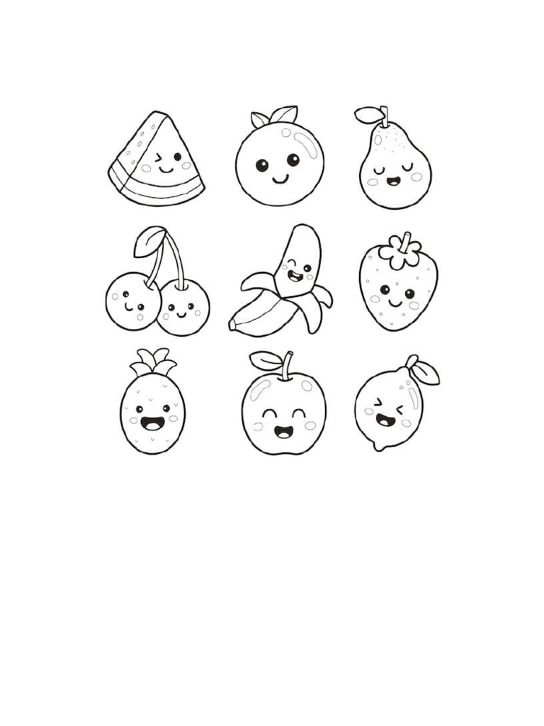Fruits To Color | PDF