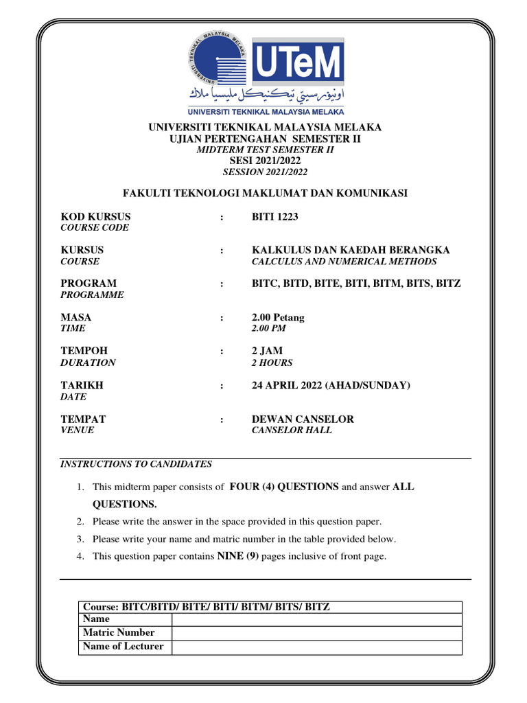 MIDTERM Test | PDF | Mathematical Analysis | Mathematical Relations MIDTERM Test | PDF | Mathematical Analysis | Mathematical Relations
