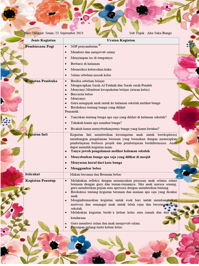 Modul Ajar Bunga | PDF