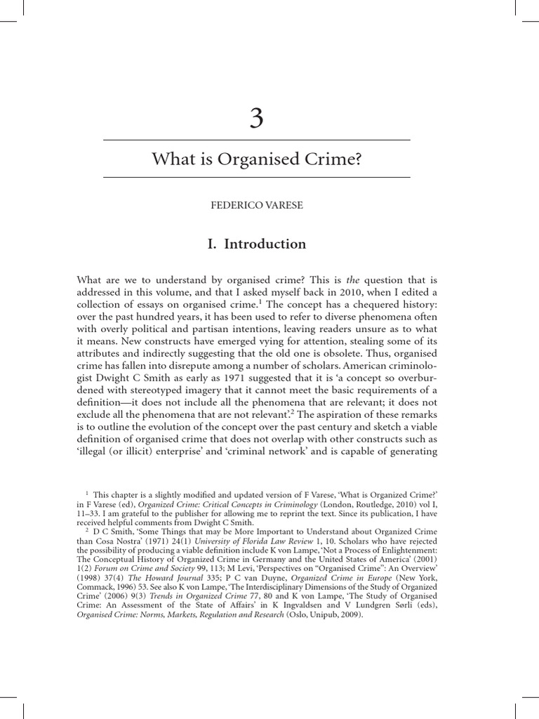 Defining Organized Crime: A Century Review | PDF | Organized Crime ...