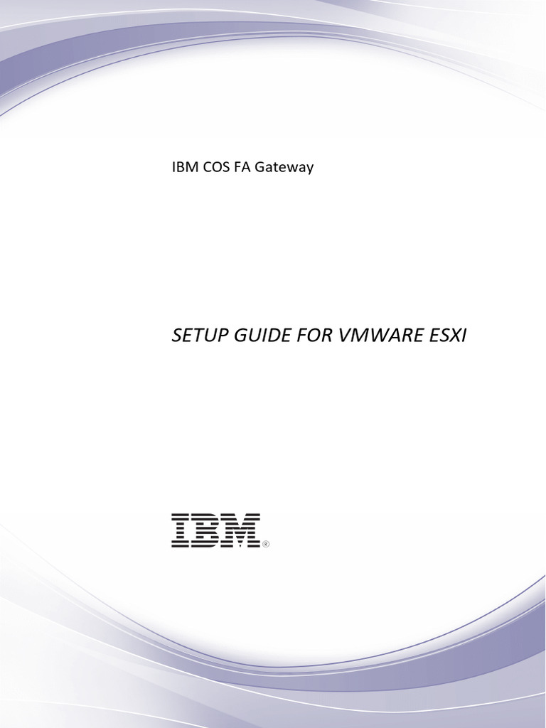 IBM COS FA Gateway Setup Guide ESXi | PDF | Computer File | Gateway (Telecommunications)