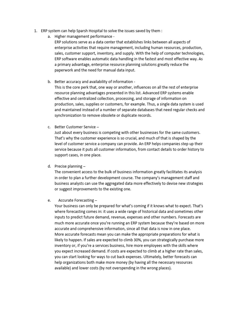 Enterprise Resource Planning Assignment | Download Free PDF | Enterprise Resource Planning ...