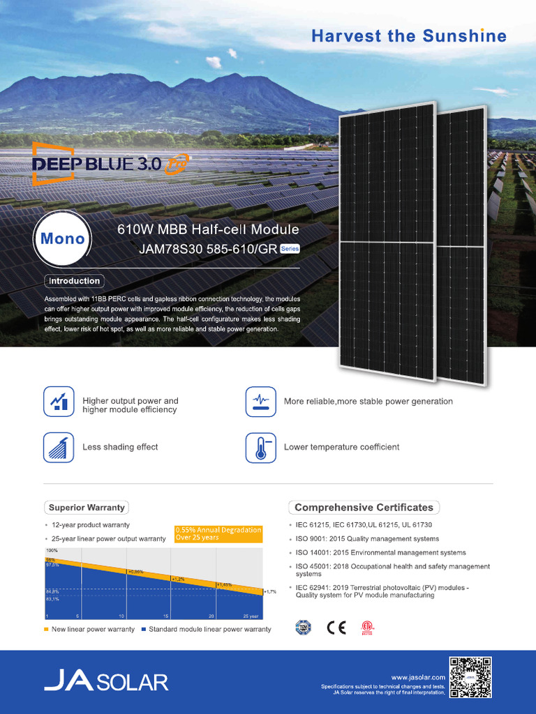JA JAM78S30-GR 585-610 | PDF | Fuse (Electrical) | Electrical Equipment
