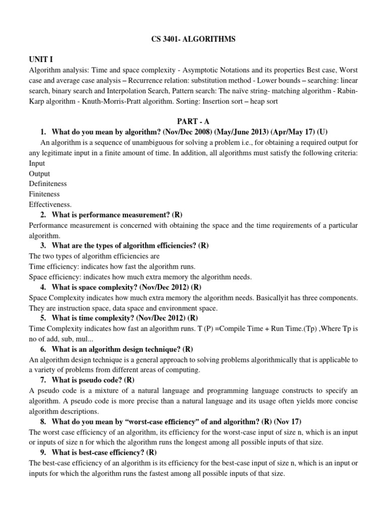 Unit 1 Algo | Download Free PDF | Time Complexity | Computing
