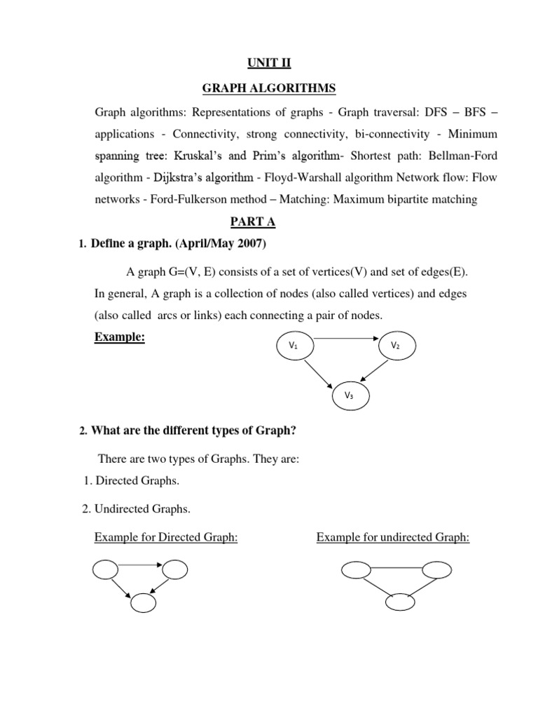 Unit 2 Algorithm Pdf Vertex Graph Theory Graph Theory 2895