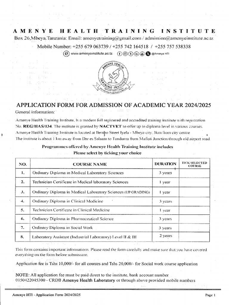 Application Form 2024-2025 | PDF
