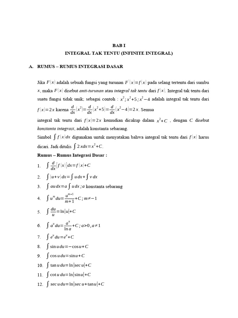 Modul Kalkulus Integral | PDF