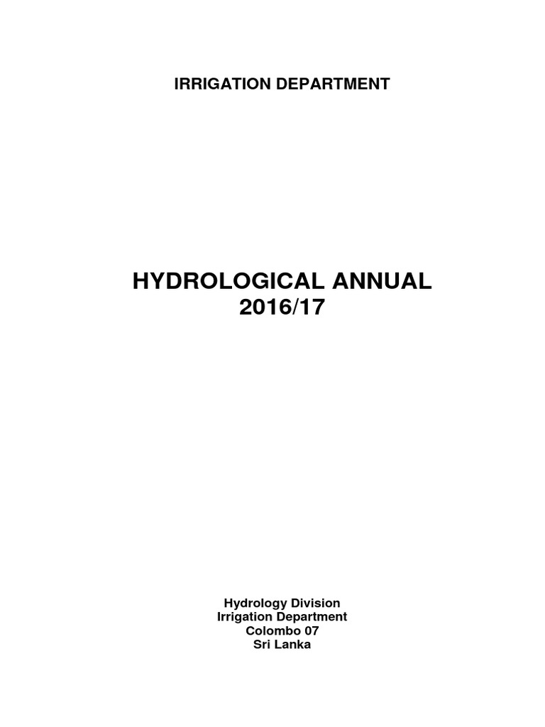 10 Hydrological Annual 2016-2017 | PDF | Discharge (Hydrology) | Flood