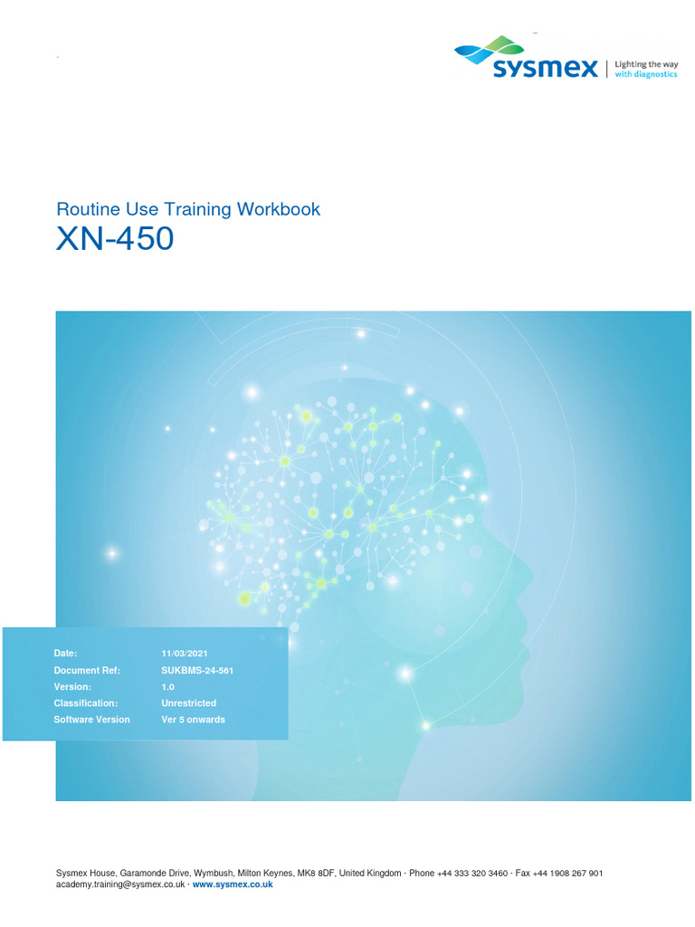 XN-450 Routine Use Training Workbook | PDF