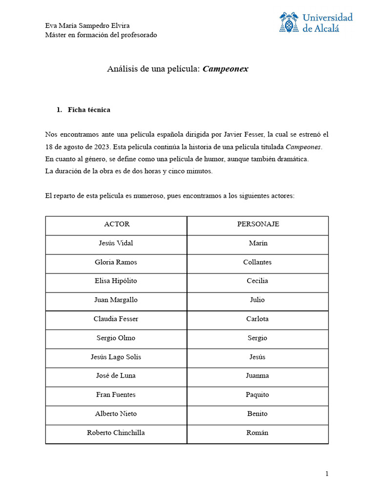 Análisis de Una Película | PDF | Juegos y actividades
