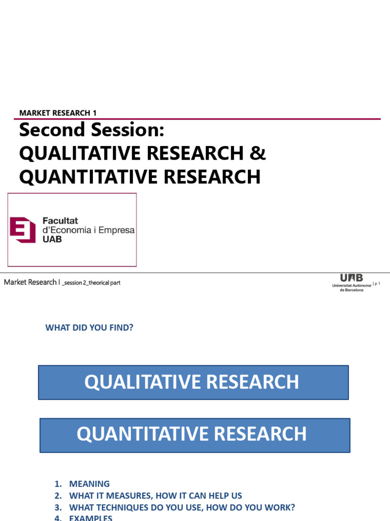 Session 2 | PDF | Level Of Measurement | Quantitative Research