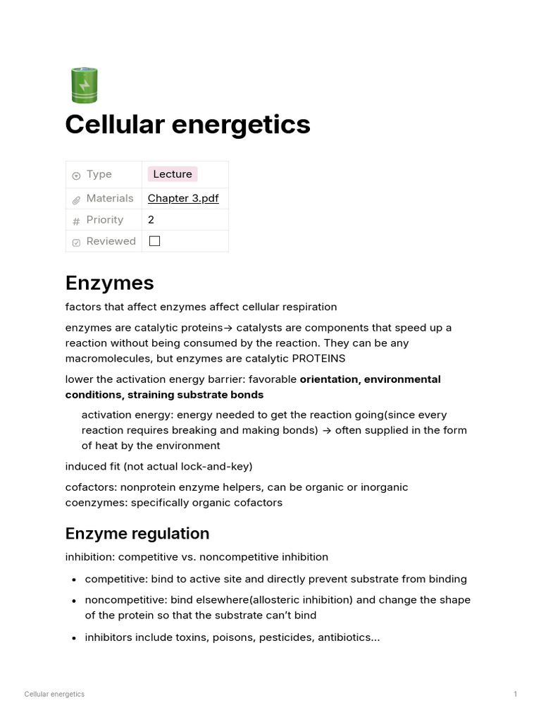 Cellular Energetics - AP Biology | PDF | Adenosine Triphosphate ...