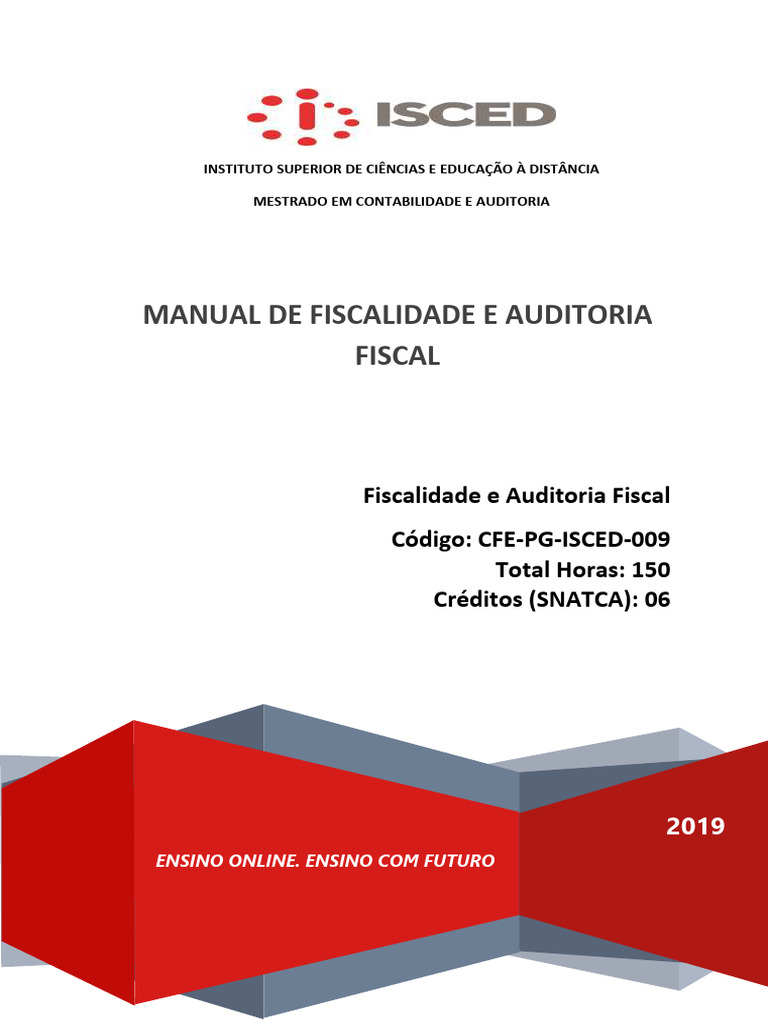 Manual de Fiscalidade e Auditoria Fiscal | PDF | Impostos | Aprendizado