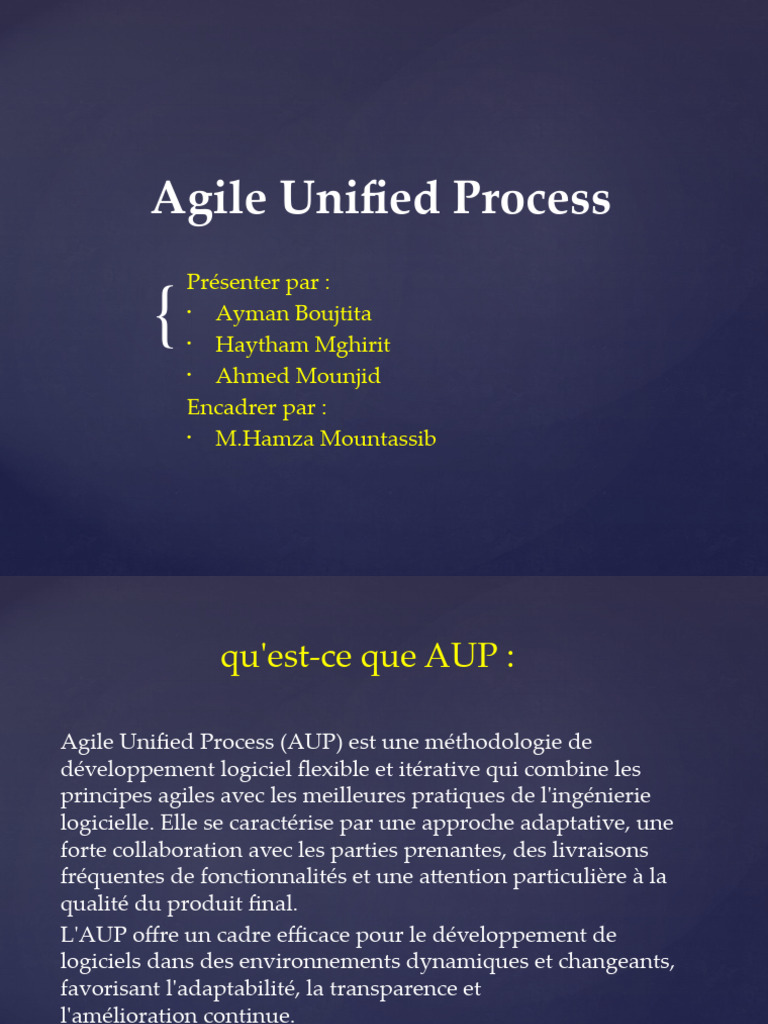 Agile Unified Process | PDF | Développement de logiciel | Méthode agile