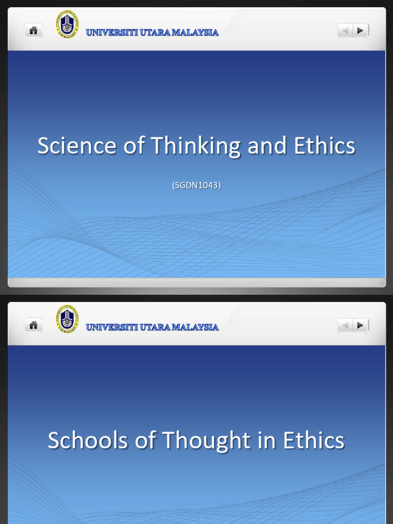 Week 4 Class1 - Schools of Thought in Ethics | PDF | Utilitarianism | Existentialism