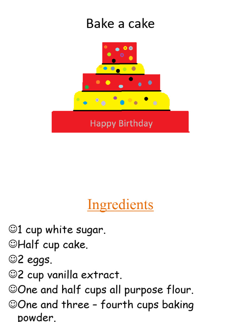 How To Bake A Cake. | PDF | Wellness
