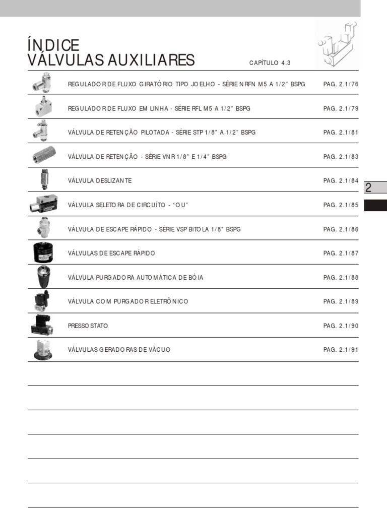 05 - Valvulas Auxiliares | PDF | Pressão | Quantidade