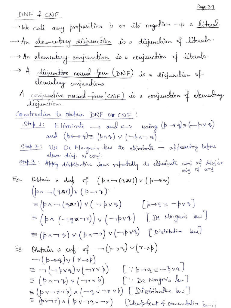 DNF - CNF | PDF | Ciencia y matemáticas