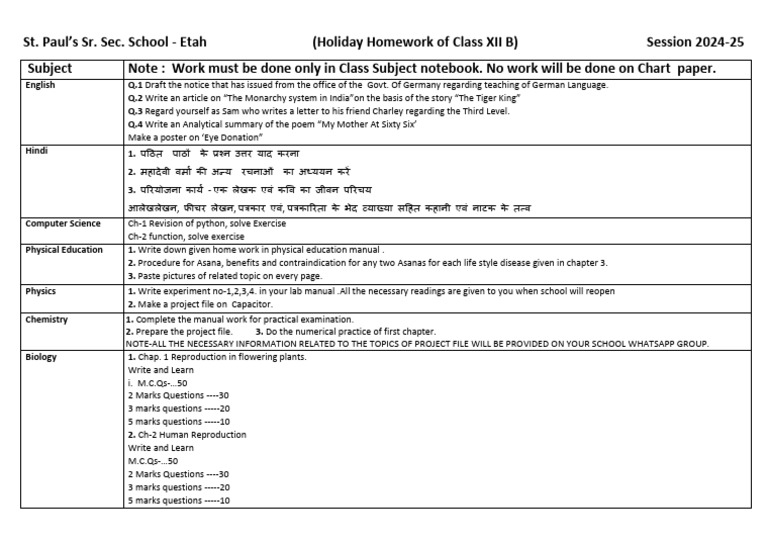 Class 12 B HH | PDF