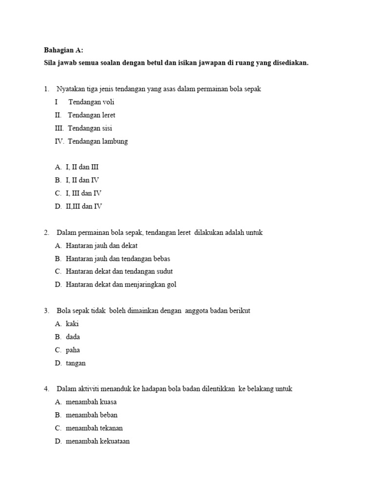 Pat T1 Bahagian A | PDF