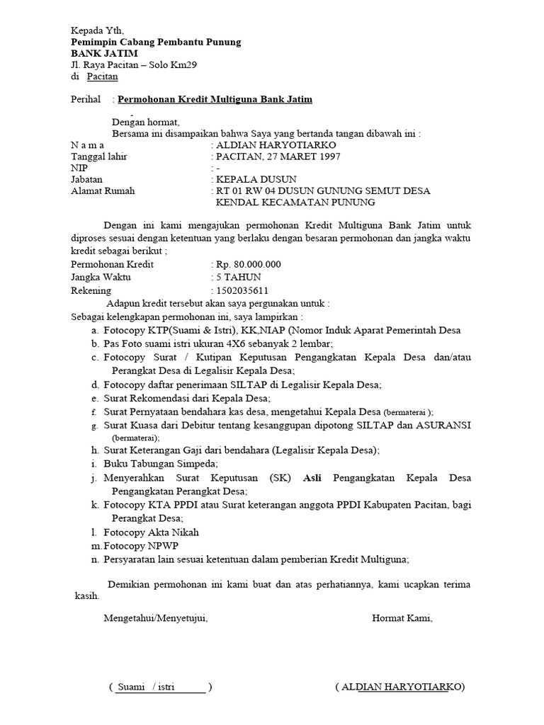 Permohanan Perangkat Desa Terbaru Kuu | PDF | Bisnis | Pengelolaan Keuangan & Uang