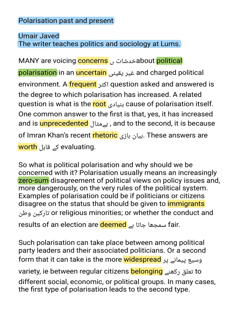 Sept 42022 Political Polarization | PDF | Political Science | Government