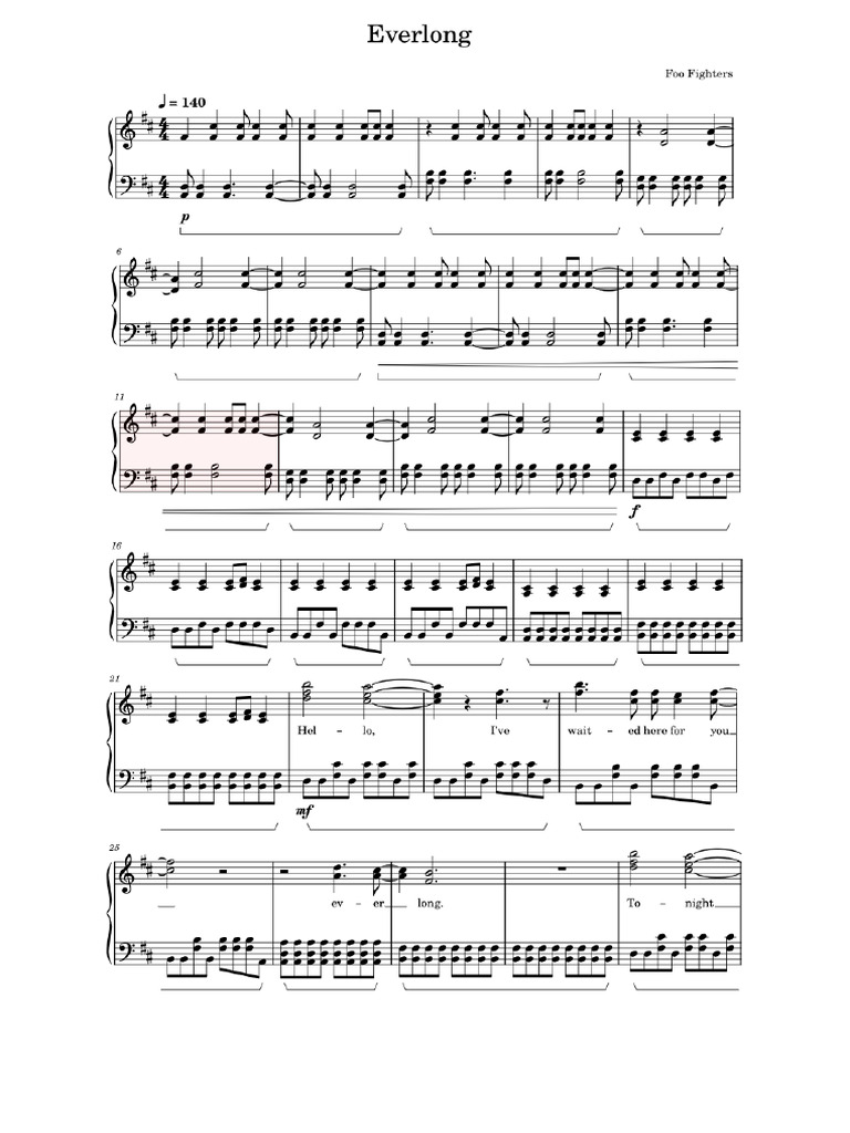 Everlong Piano | PDF